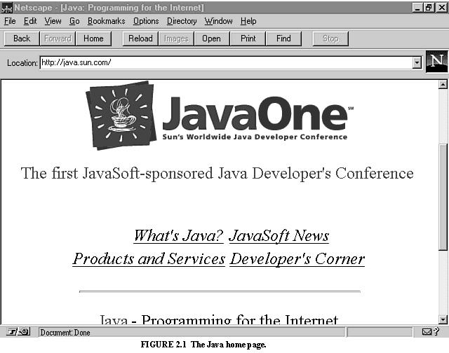 Chapter 2 -- Java Overview