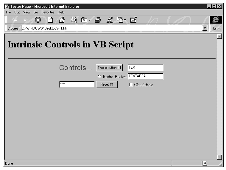 Chapter 4 -- Intrinsic Controls